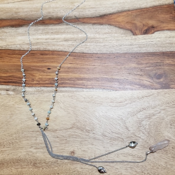 Euro Collection | Jewelry | Boho Silver Multi Beaded Y Necklace Quartz ...